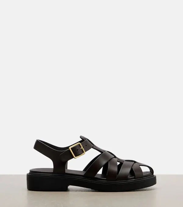 Prada Leather Fisherman Sandals