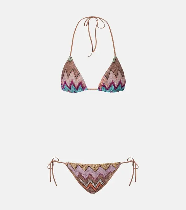 Missoni Zigzag Lamé Bikini - Multicoloured