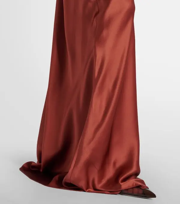 THE SEI Draped Silk Charmeuse Gown