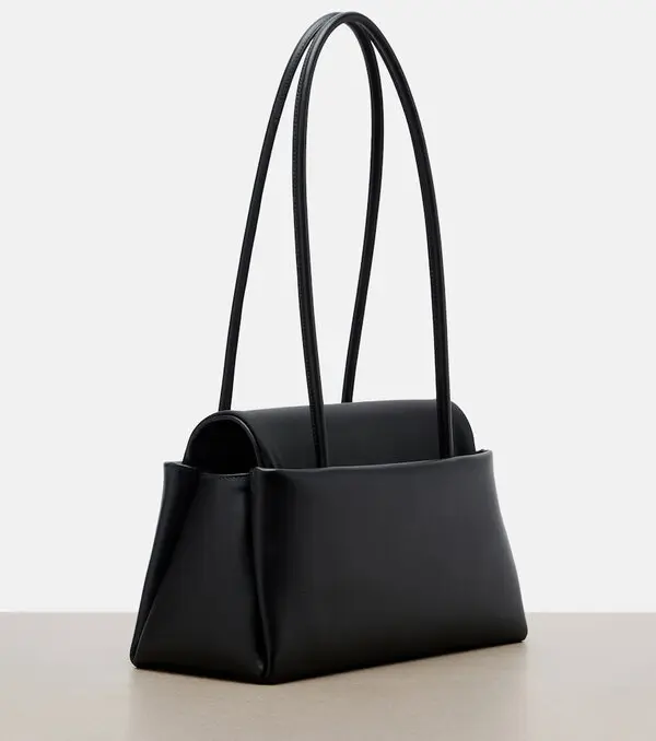 Prada Passage Medium Leather Shoulder Bag - Black