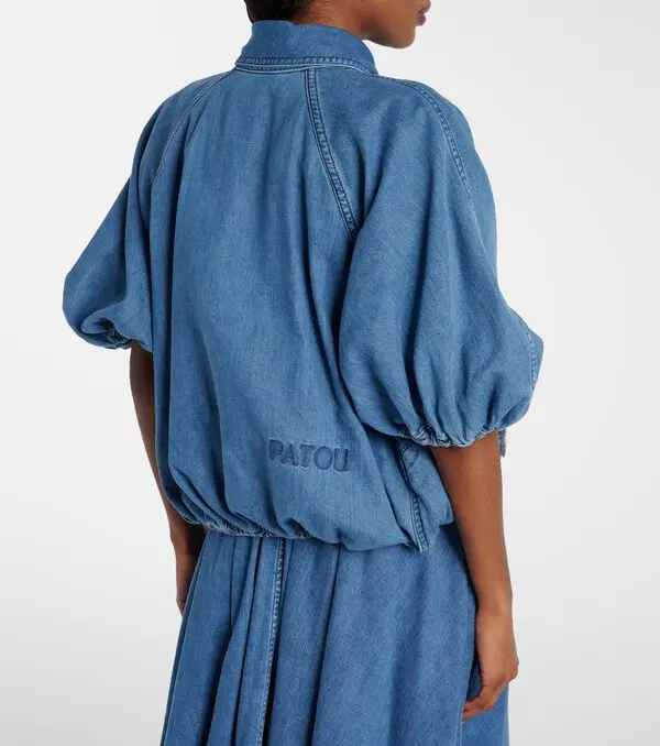 PATOU Tie-neck Denim Jacket