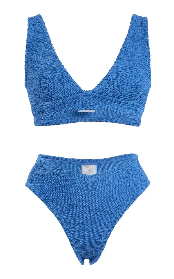 Hunza G Angel Seersucker Bikini - Blue