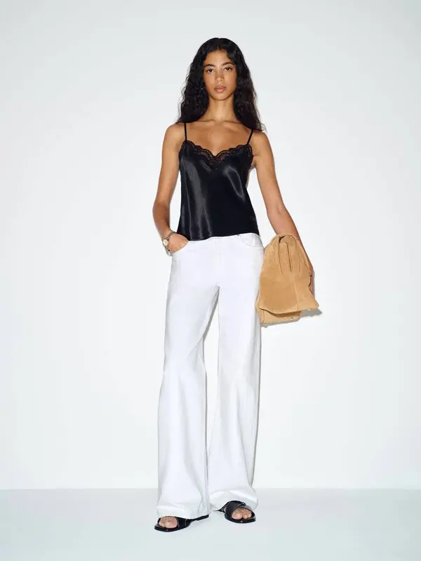 REFORMATION Teddy Silk Camisole - Black