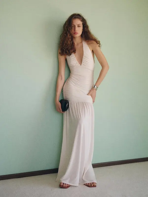 REFORMATION Hugo Knit Maxi Dress - Ivory