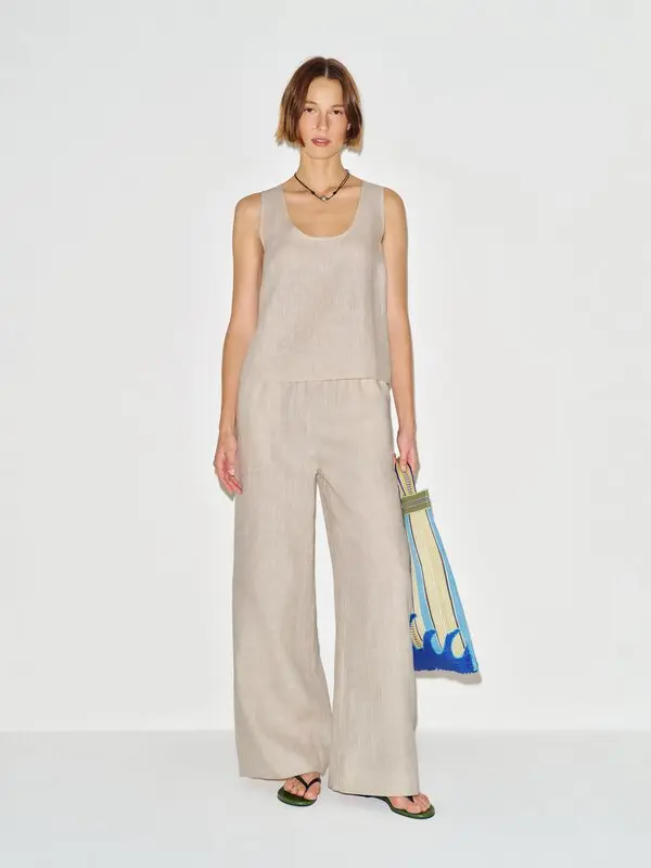 REFORMATION Lenora Linen Two Piece Set - Natural