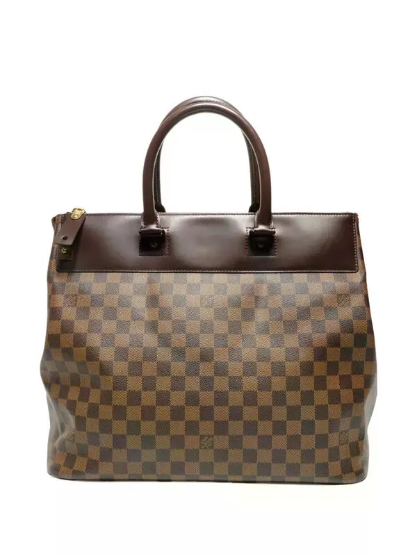 LOUIS VUITTON 2005 Damier Ebene Greenwich Pm Tote Bag