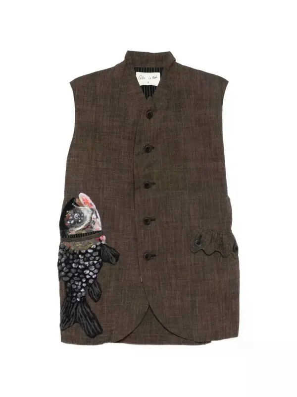 GG IN RED Appliqué Vest