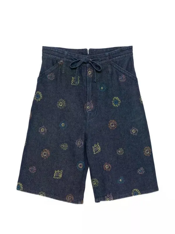 GARÇON BY GARÇON Floral Denim Shorts