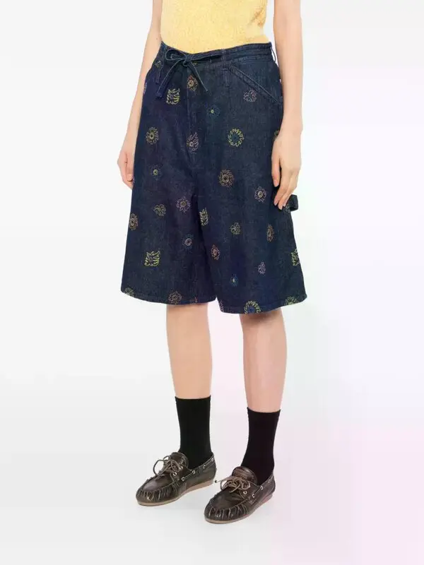 GARÇON BY GARÇON Floral Denim Shorts