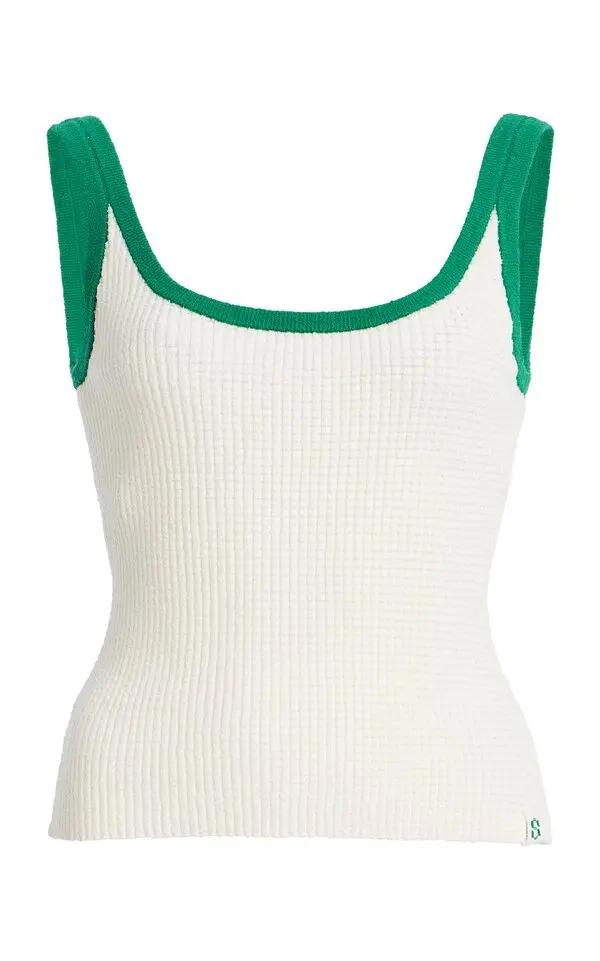 Simkhai Rayne Knit Cotton-blend Tank Top - White