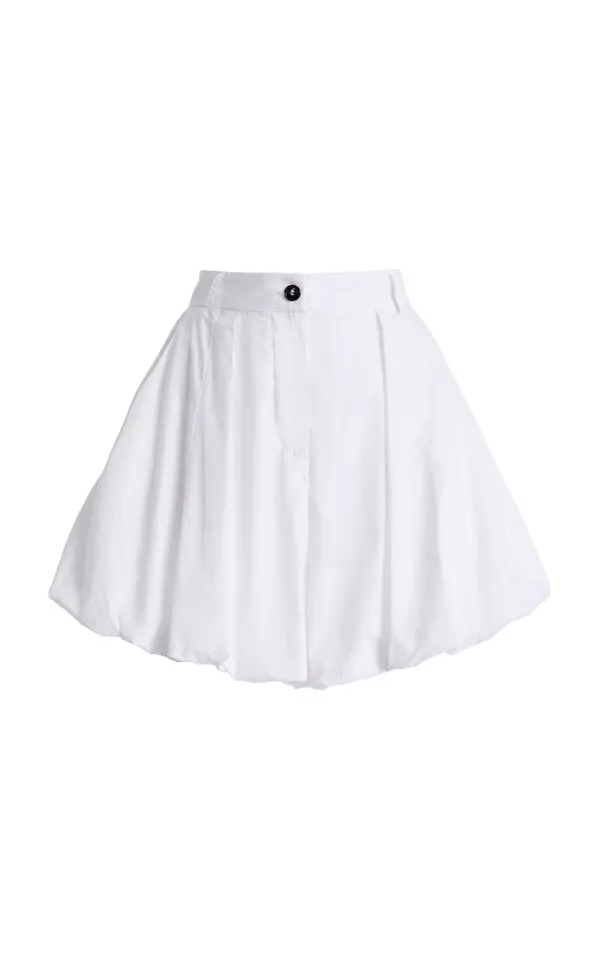 THE LATEST Dafne Cotton Poplin Shorts - White