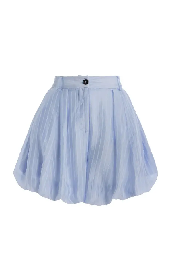 THE LATEST Dafne Striped Pleated Shorts - Blue