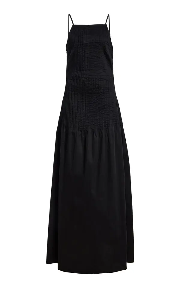 MARLIES GRACE Alaia Cotton Maxi Dress - Black