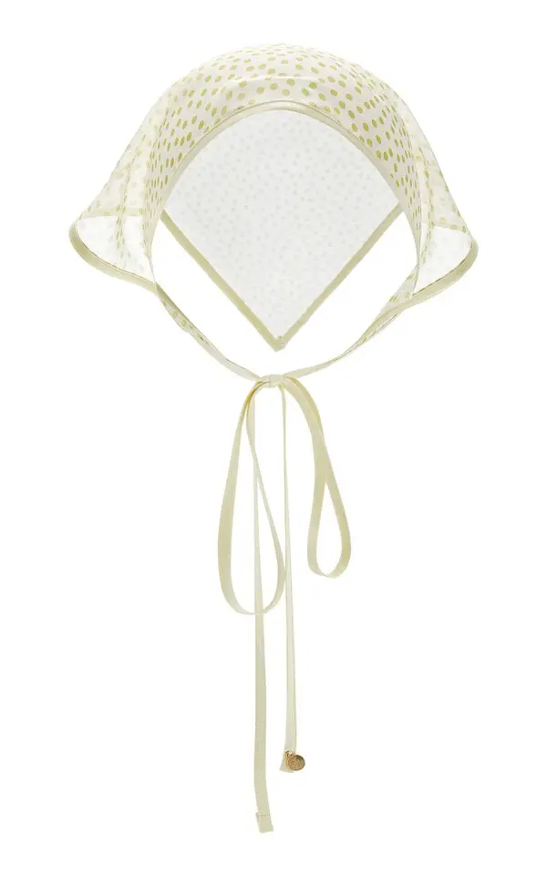 LELET NY Isla Polka-dot Silk Bandana - Green