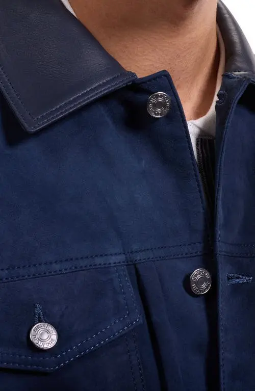 Bugatchi Leather Trucker Jacket