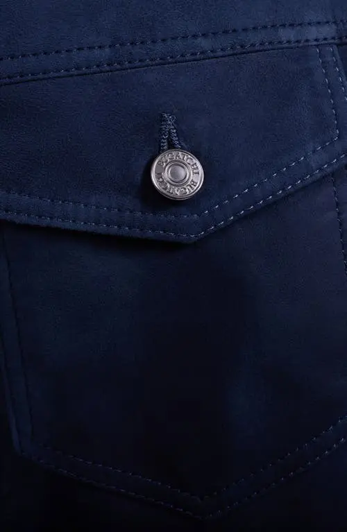 Bugatchi Leather Trucker Jacket