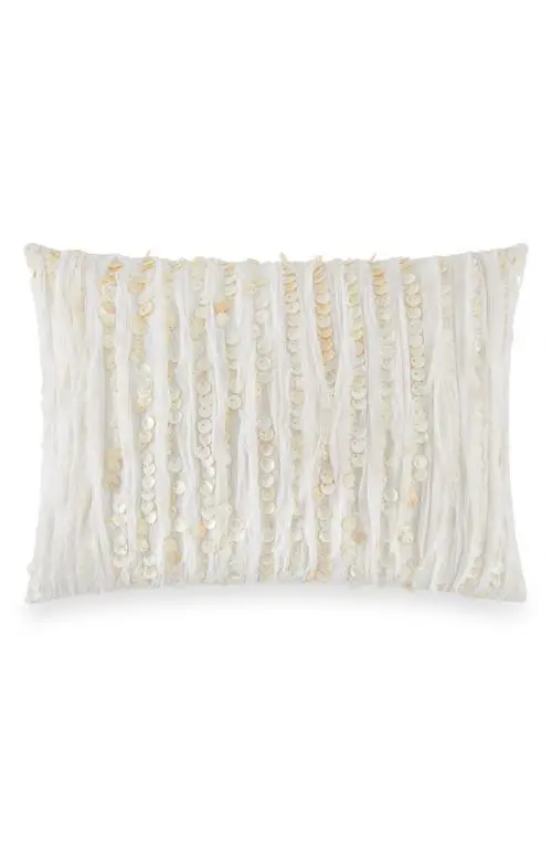 Donna Karan New York Flutter Sequin Accent Pillow - Ivory
