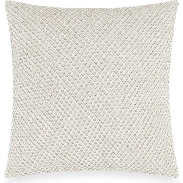 Donna Karan New York Beaded Netting Cotton & Linen Accent Pillow - Ivory