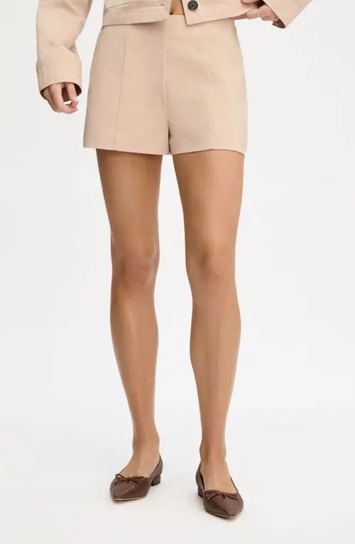 Sam Edelman Front Seam Tailored Shorts - Sand