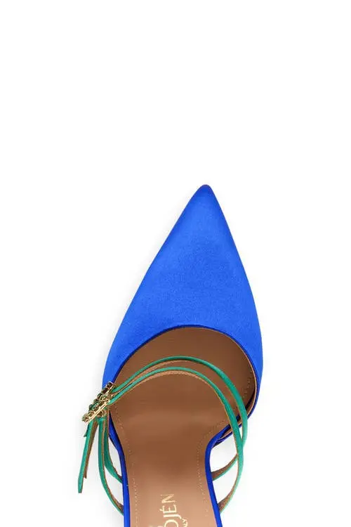 INOLA OJÉN Lolita Crystal Mules - Peacock
