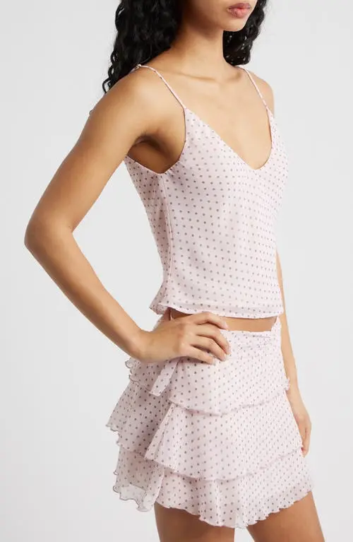 BELLA VENICE Sila Polka Dot Camisole - Pink