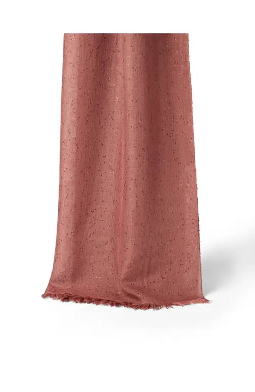 Brunello Cucinelli Cashmere And Silk Diamond Yarn Scarf - Orange