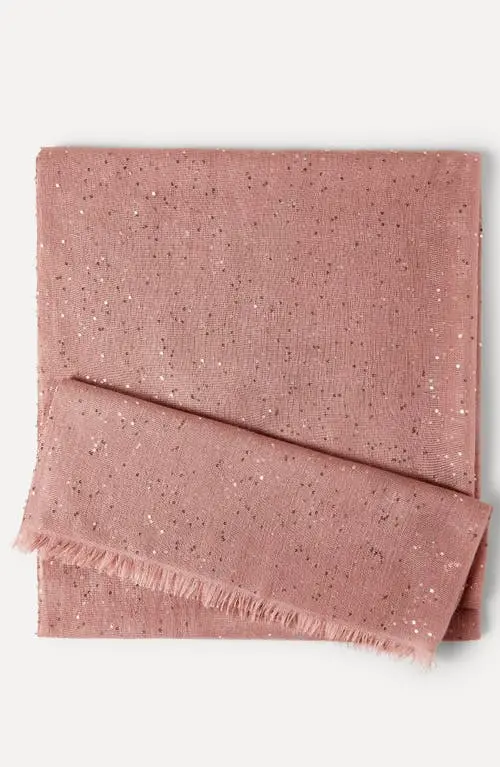 Brunello Cucinelli Cashmere And Silk Diamond Yarn Scarf - Pink