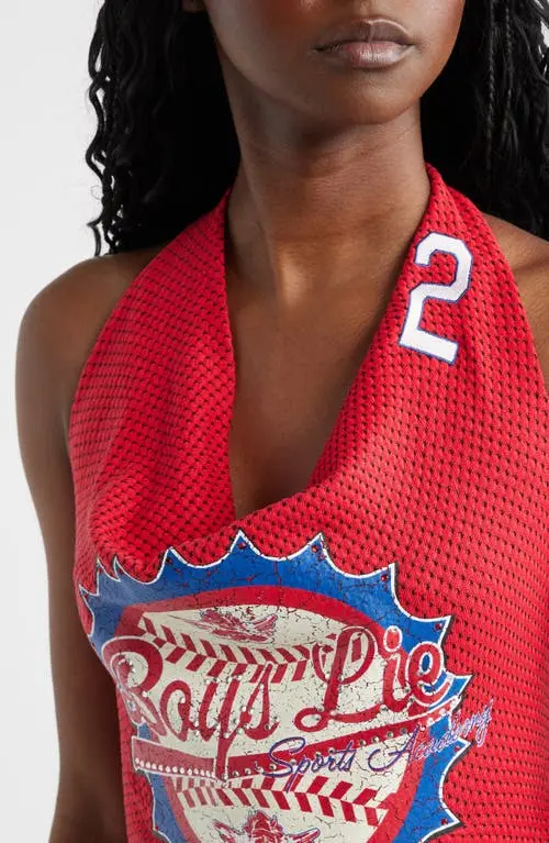 BOYS LIE Graphic Halter Crop Top
