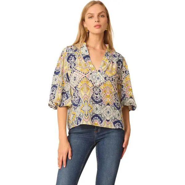 GILNER FARRAR Bethany Blouse - Aztec Print
