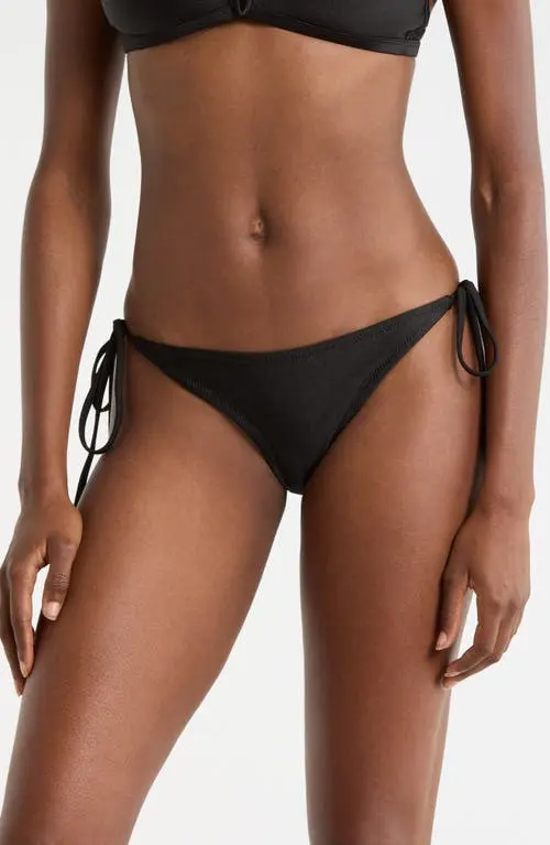 KULANI KINIS Side Tie Bikini Bottom - Twilight Black