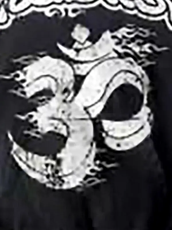 HELLSTAR Graphic Print Hoodie - Black