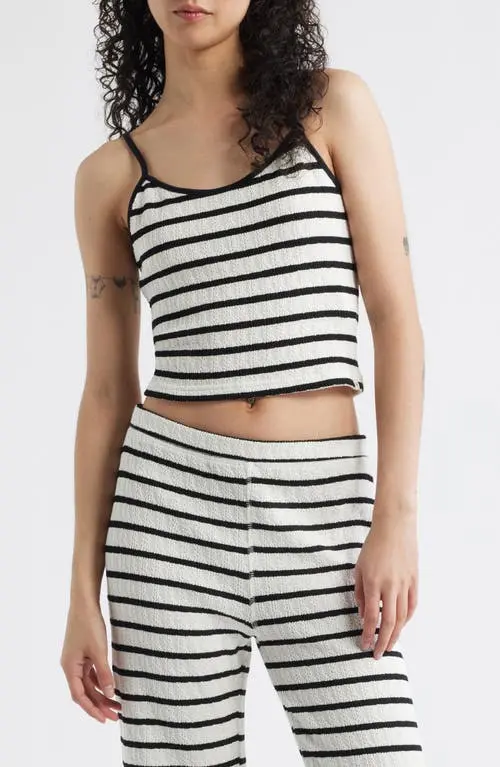 Rip Curl Bobby Stripe Cotton Blend Camisole - Black/white