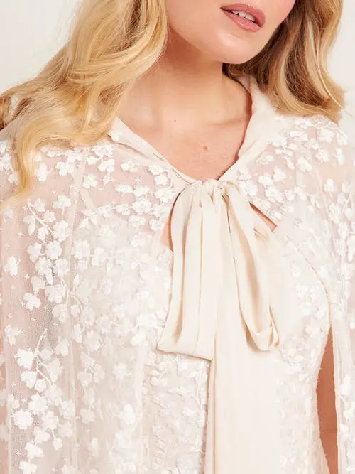 NEEDLE & THREAD Scatter Blossom Hooded Long Cape