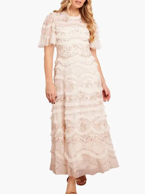 NEEDLE & THREAD Marina Ruffle Ankle Gown