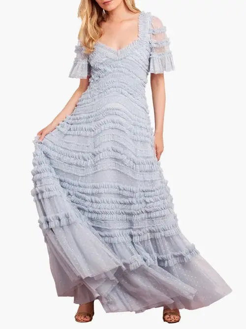 NEEDLE & THREAD Amara Ruffle Gown