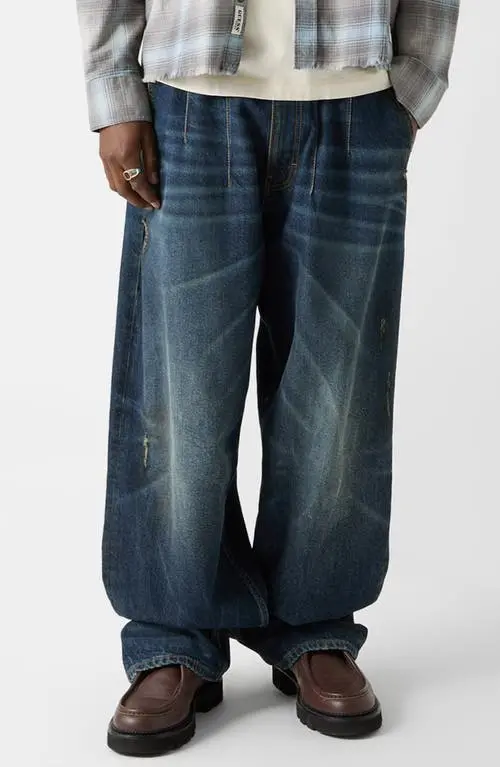 GUESS ORIGINALS Distressed Wide Leg Jeans