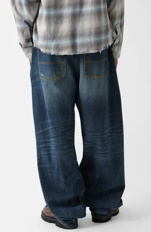 GUESS ORIGINALS Distressed Wide Leg Jeans