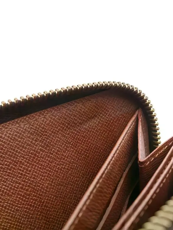 LOUIS VUITTON 2009 Monogram Rose-print Zip Wallet - Brown