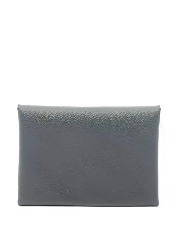 Hermès Calviduo Textured Coin Purse - Grey