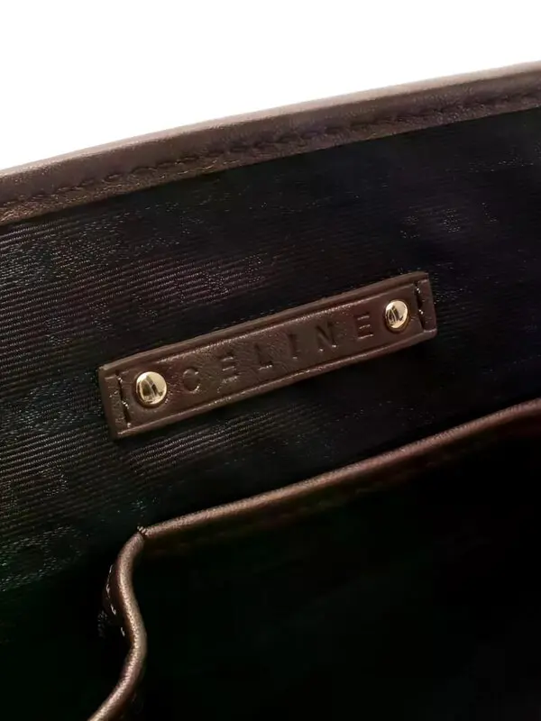 Celine 2000s C Debossed Leather Boogie Tote Bag - Neutrals