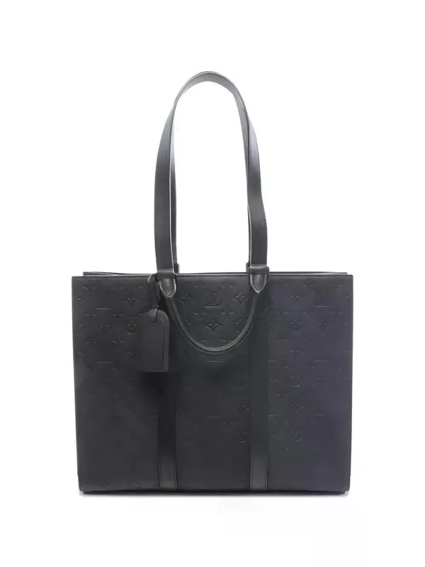 LOUIS VUITTON 2021 Sac Plat 24h Monogram Tote - Black