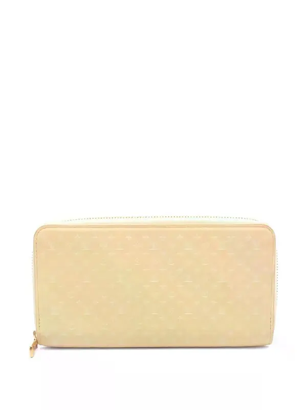 LOUIS VUITTON 2010s Zippy Nanogram Round Zipper Long Wallet - Neutrals