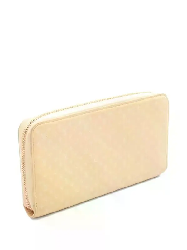 LOUIS VUITTON 2010s Zippy Nanogram Round Zipper Long Wallet - Neutrals