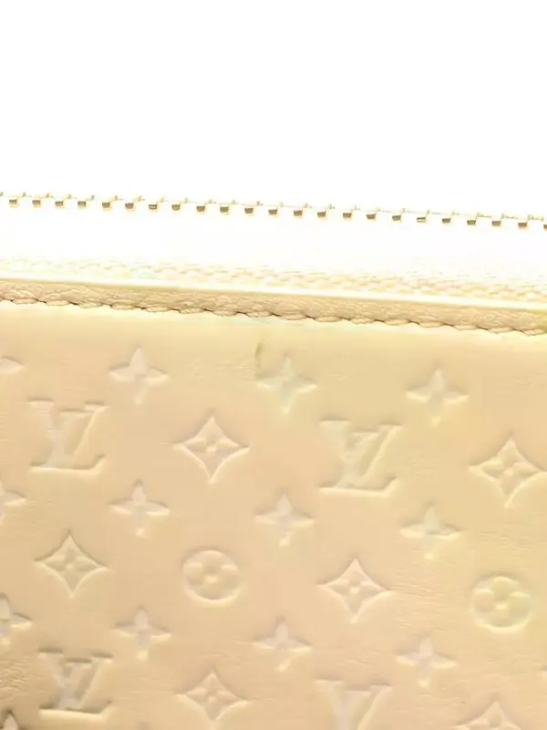 LOUIS VUITTON 2010s Zippy Nanogram Round Zipper Long Wallet - Neutrals