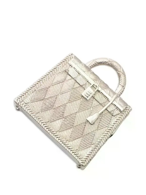 Hermès 2010s Kelly-motif Pendant - Silver