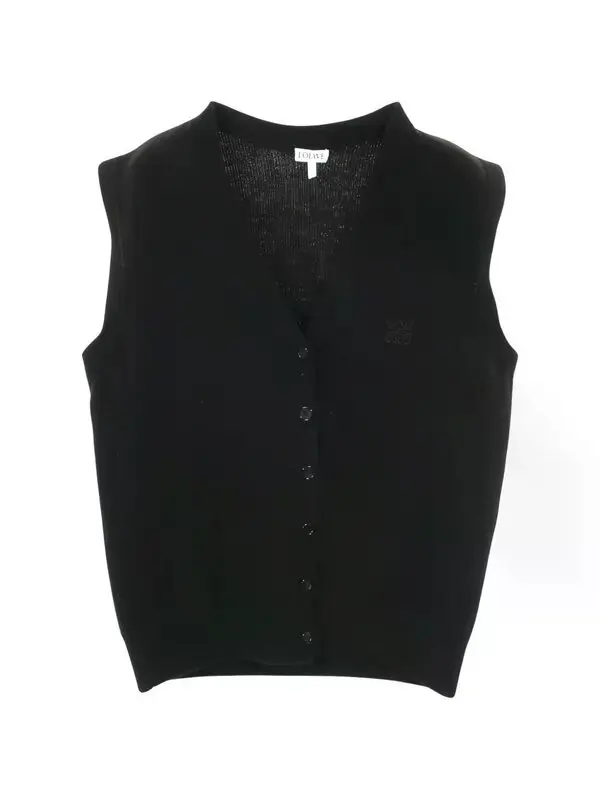 Loewe Anagram Knit Vest Wool - Black