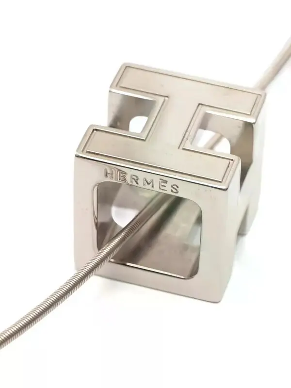 Hermès Cage D'h Cube Necklace - Silver
