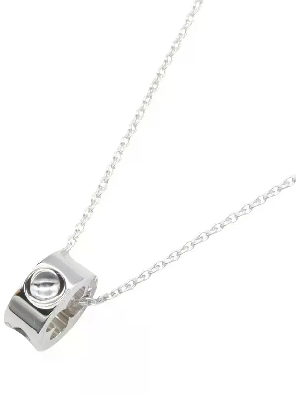 LOUIS VUITTON 2010s Empreinte-charm Diamond Necklace - Silver
