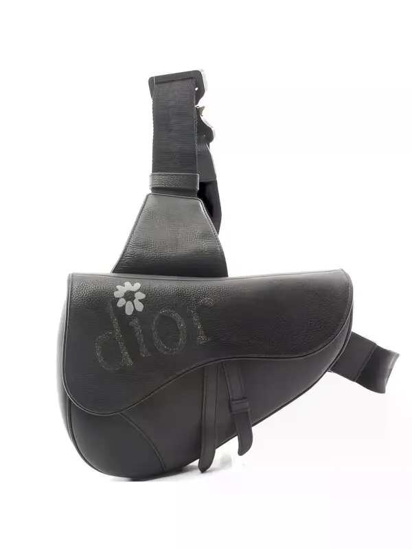 Dior 2010s X Erl Saddle Bag - Black
