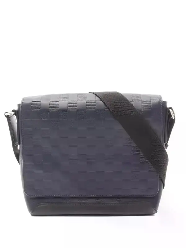 LOUIS VUITTON 2019 Pm District Damier Infini Shoulder Bag - Blue